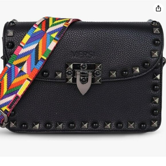 Mersi | Bags | Mersi Ruby Black Crossbody Vegan Leather Stunning ...